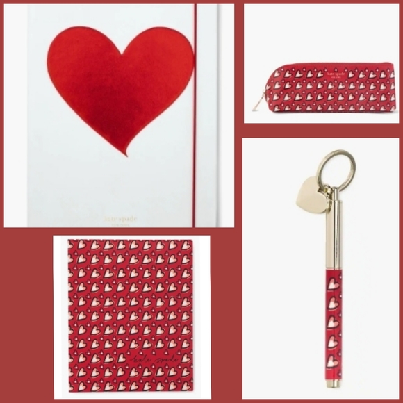 kate spade | Office | Kate Spade Hearts Themed Office 2 Notebooks ...